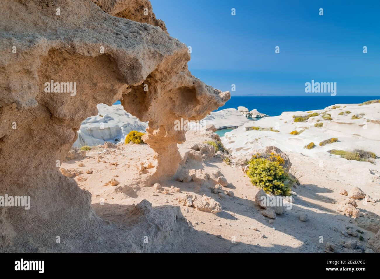 Sarakiniko beach white rocks hi-res stock photography and images - Alamy