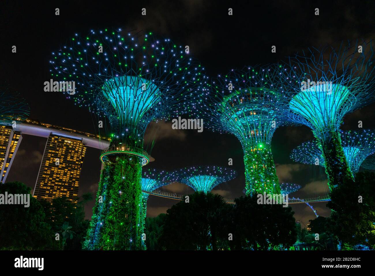 SINGAPORE CITY, SINGAPORE - FEBRUARY 14, 2020: Gardens by the bay in ...