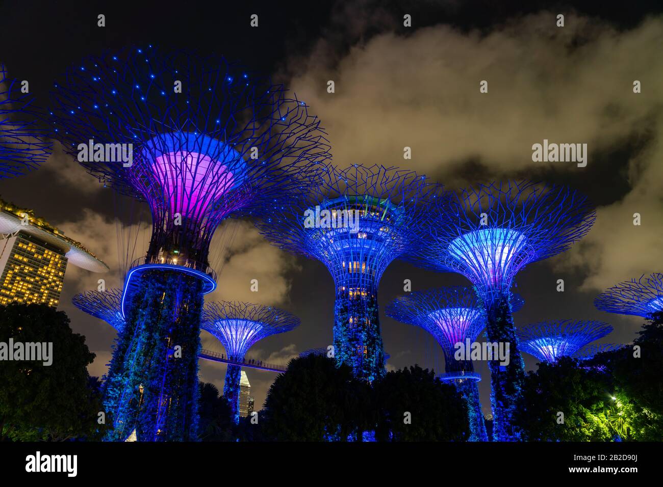 SINGAPORE CITY, SINGAPORE - FEBRUARY 14, 2020: Gardens by the bay in ...