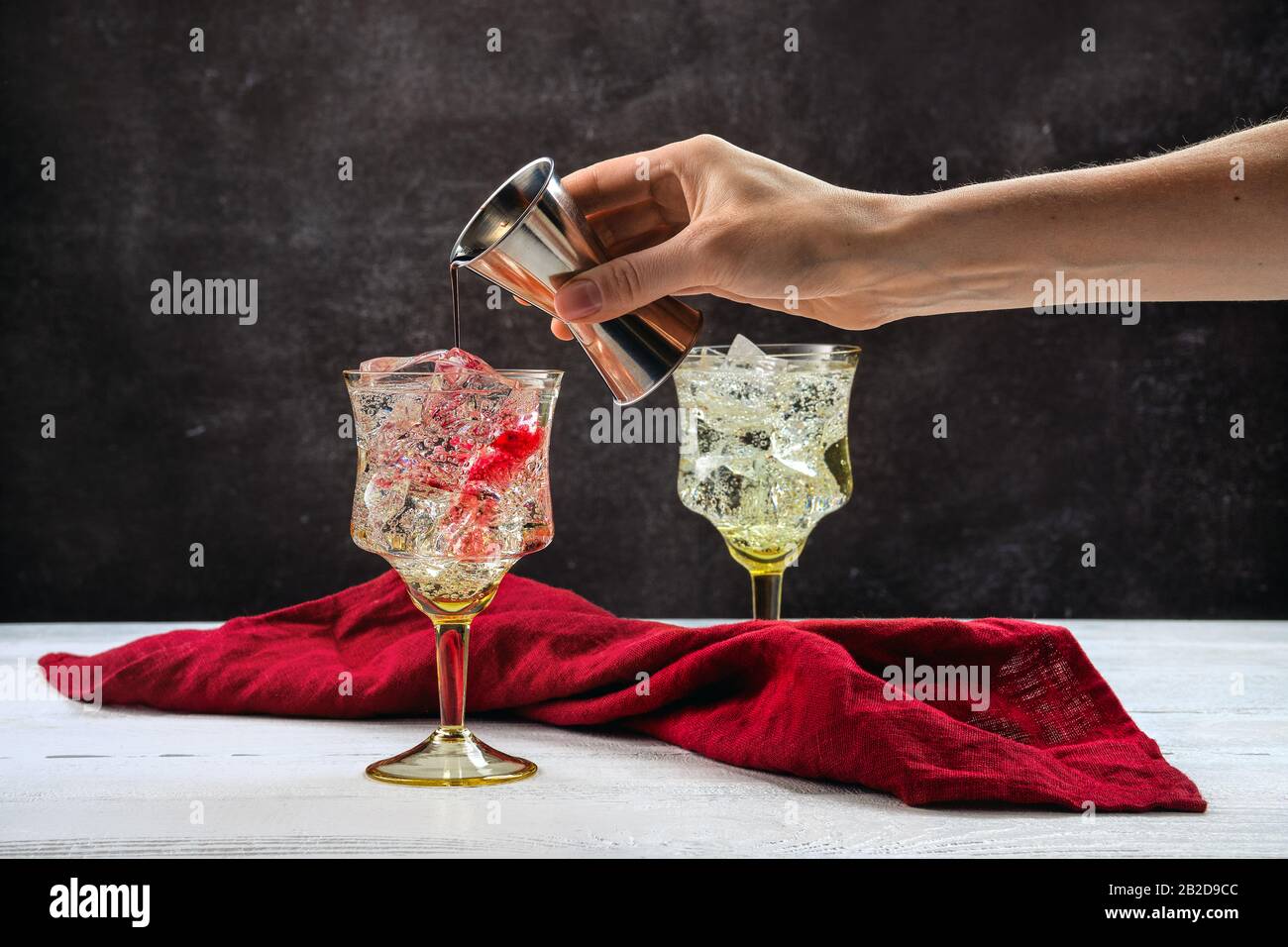 Pouring pomegranate christmas fruit punch hi-res stock photography and ...