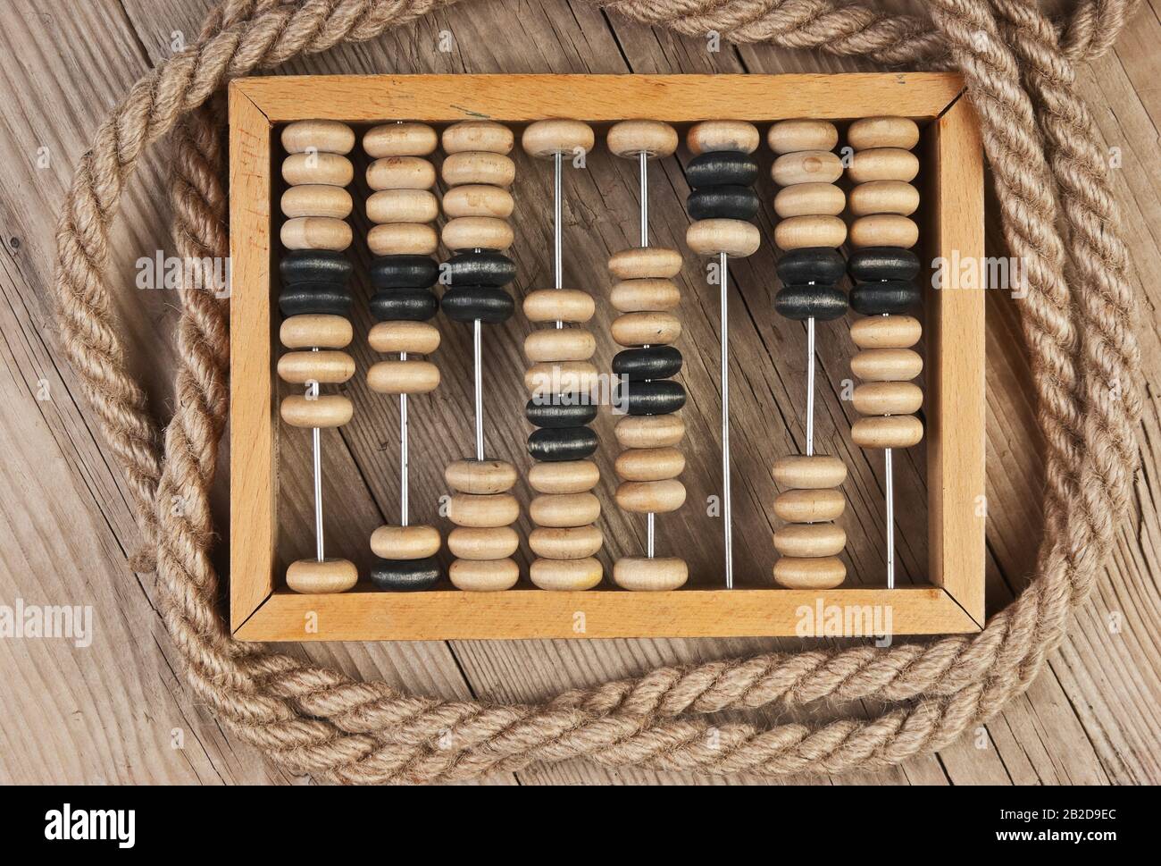 Old wooden abacus on table hi-res stock photography and images - Alamy