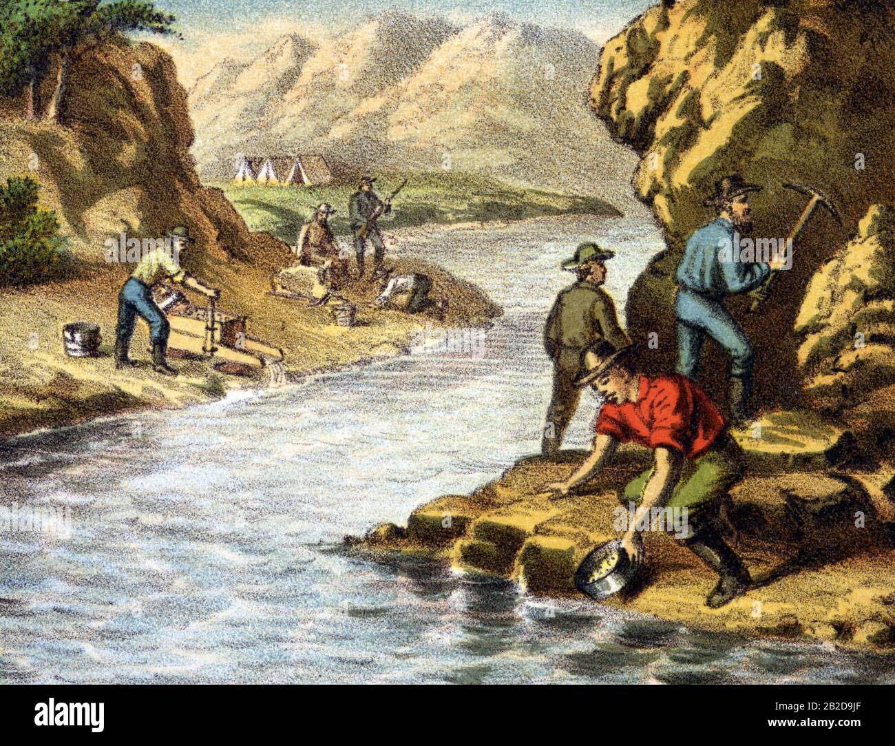 Gold panning prospecting hi-res stock photography and images - Alamy