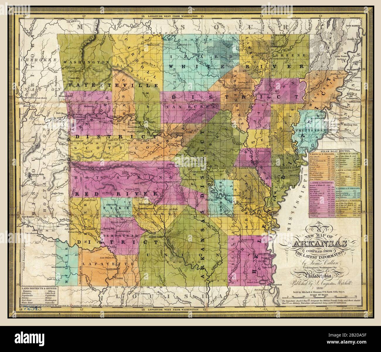 Map of arkansas hi-res stock photography and images - Alamy
