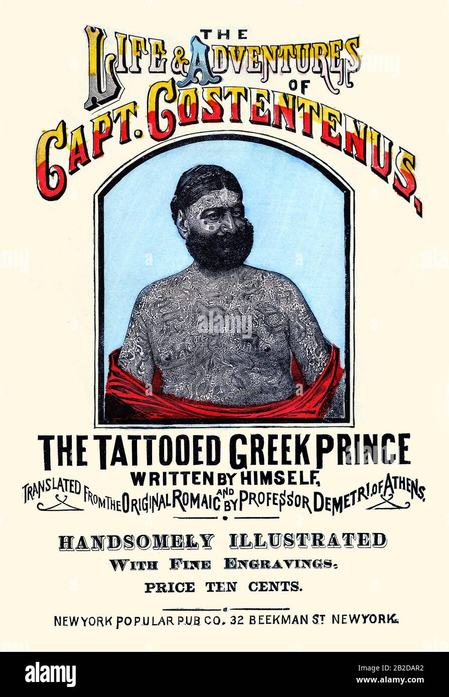 The true life and adventures of Captain Costentenus Stock Photo - Alamy