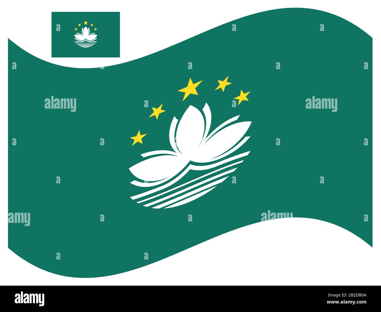 Macau flag waving Vector illustration eps 10 Stock Vector Image & Art ...