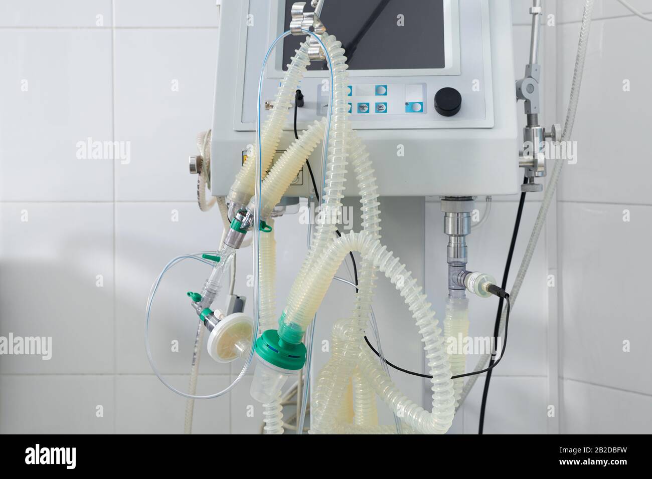 Medical equipment with tubes in doctor's office Stock Photo - Alamy