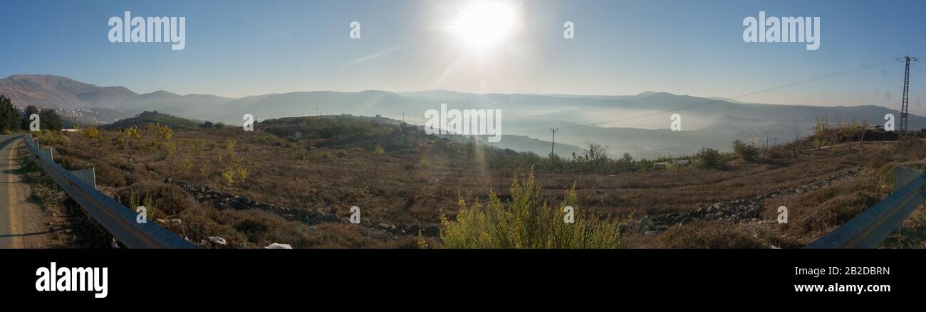 Hiking golan trail in Israeli north nature Stock Photo - Alamy