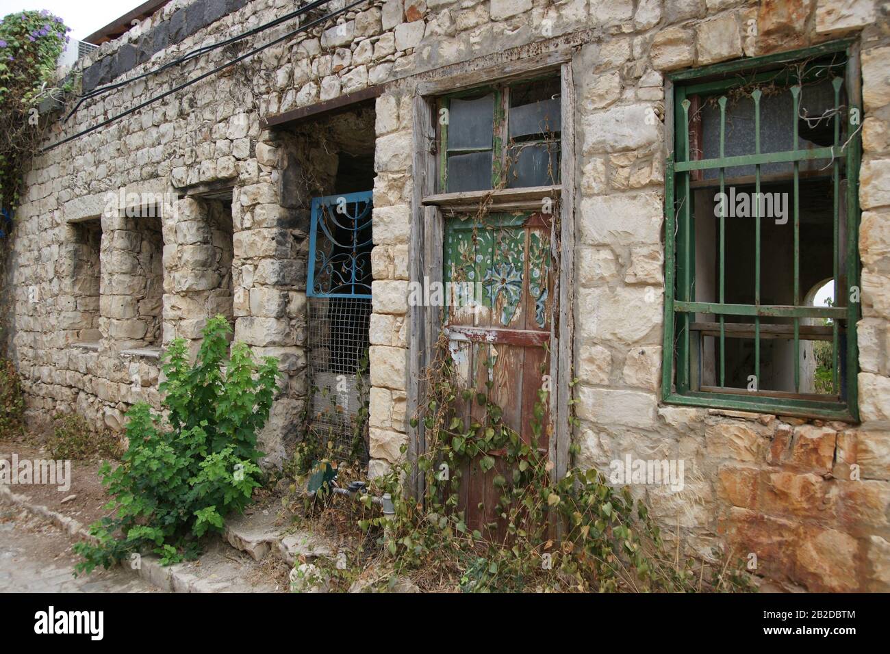 Old houses in nothern Israel town Stock Photo - Alamy