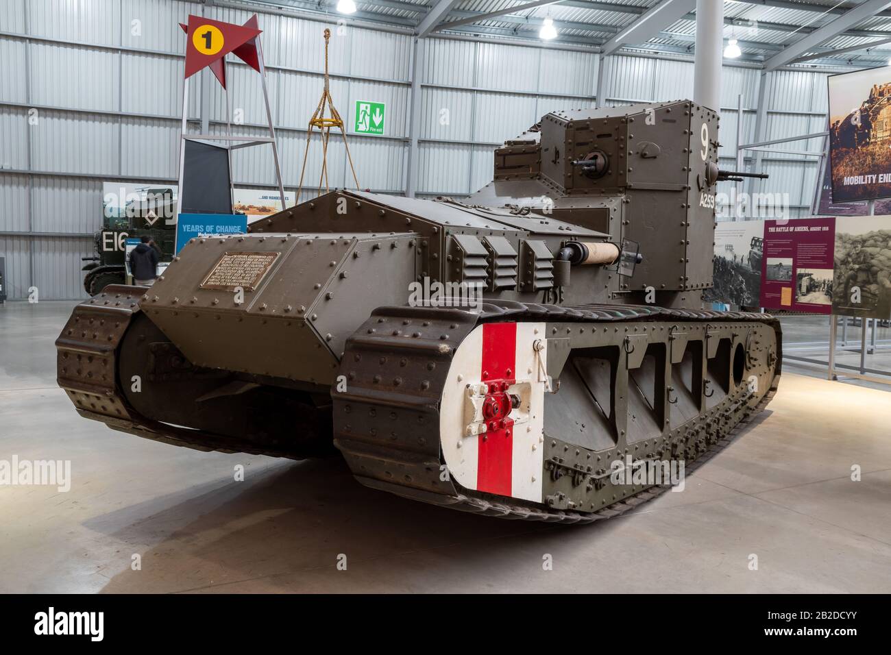 Bovington.Dorset.United Kingdom.February 9th 2020.A 77mm Felkanode 96 ...