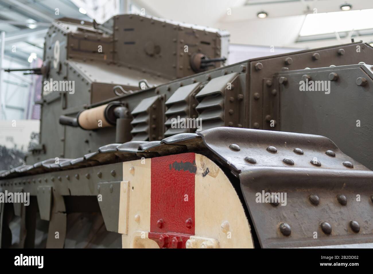 Bovington.Dorset.United Kingdom.February 9th 2020.A 77mm Felkanode 96 ...