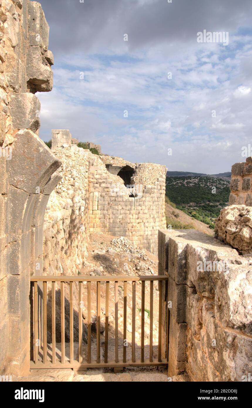 Castle ruins in Israel tourosim and travel Stock Photo - Alamy