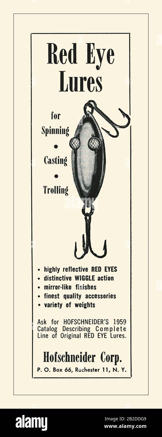 Red Eye Lures Stock Photo - Alamy