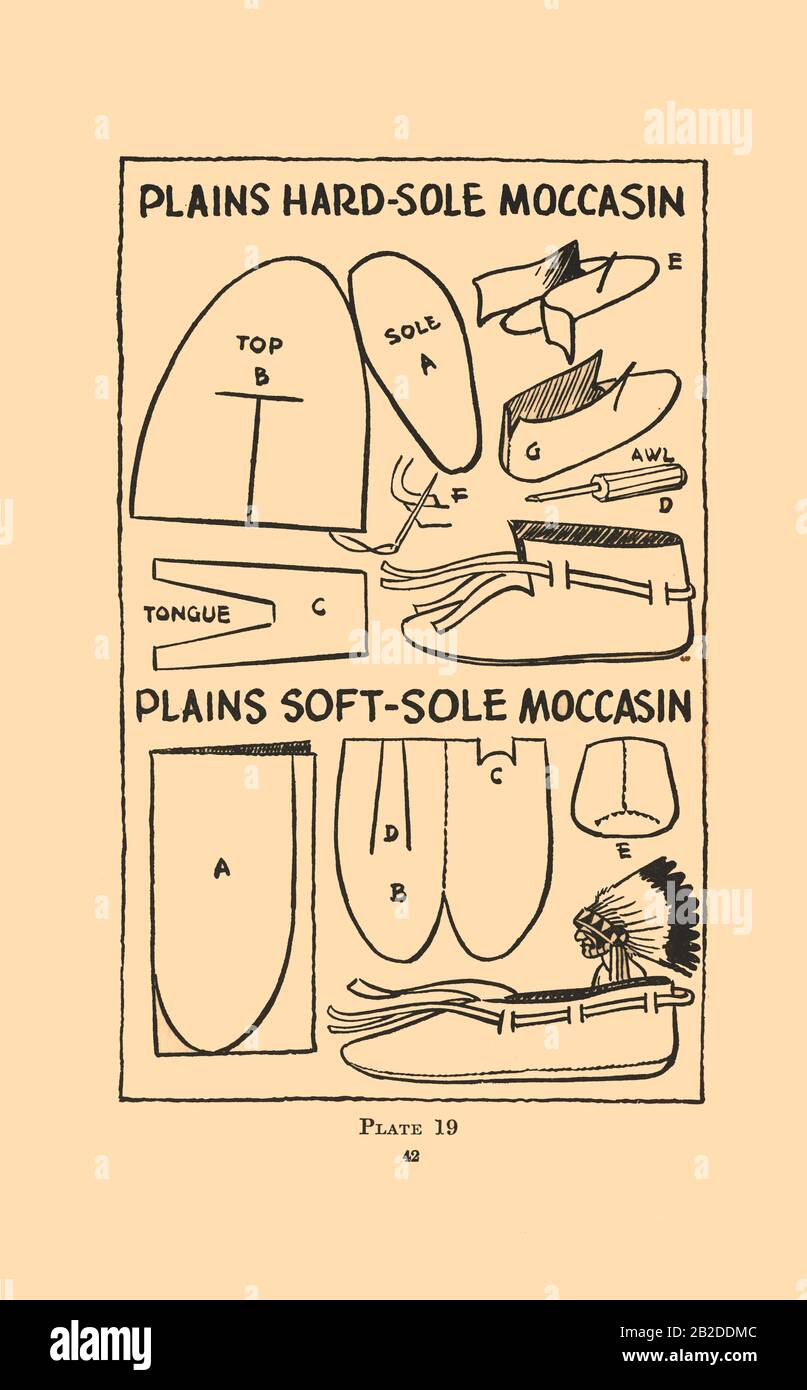 Plains Hard-Sole Moccasin Stock Photo - Alamy