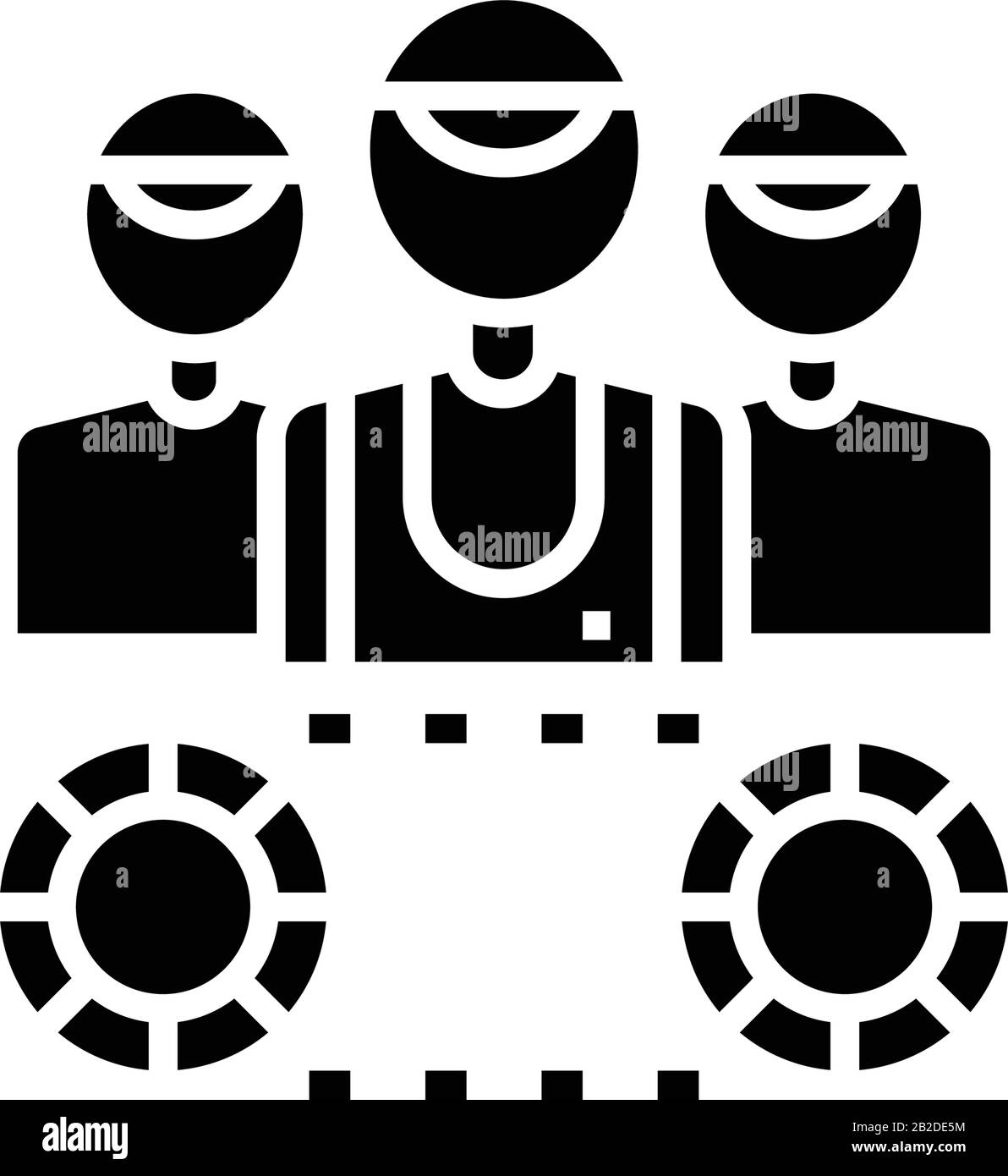 Industry workers black icon, concept illustration, vector flat symbol ...