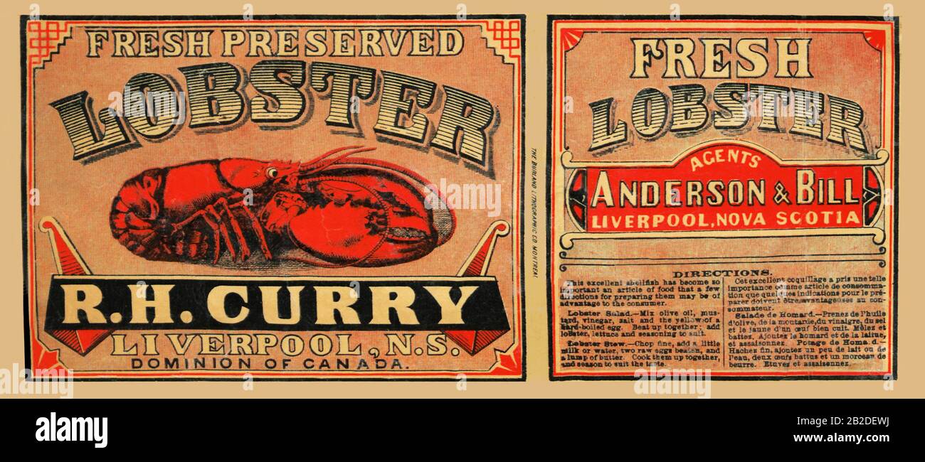R.H. Curry Fresh Preserved Lobster Stock Photo - Alamy