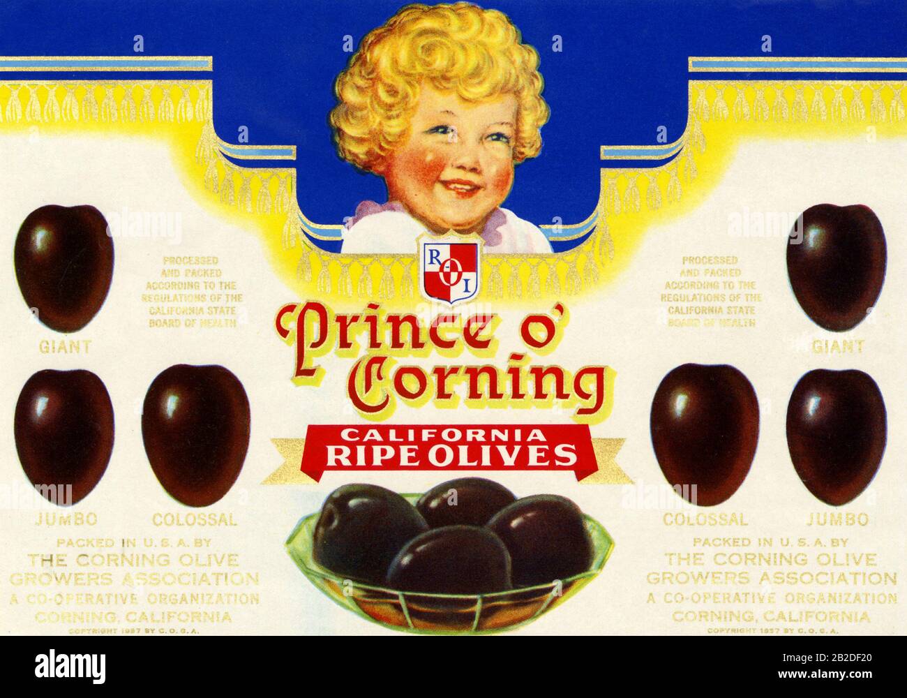 Prince O'Corning California Olives Stock Photo - Alamy