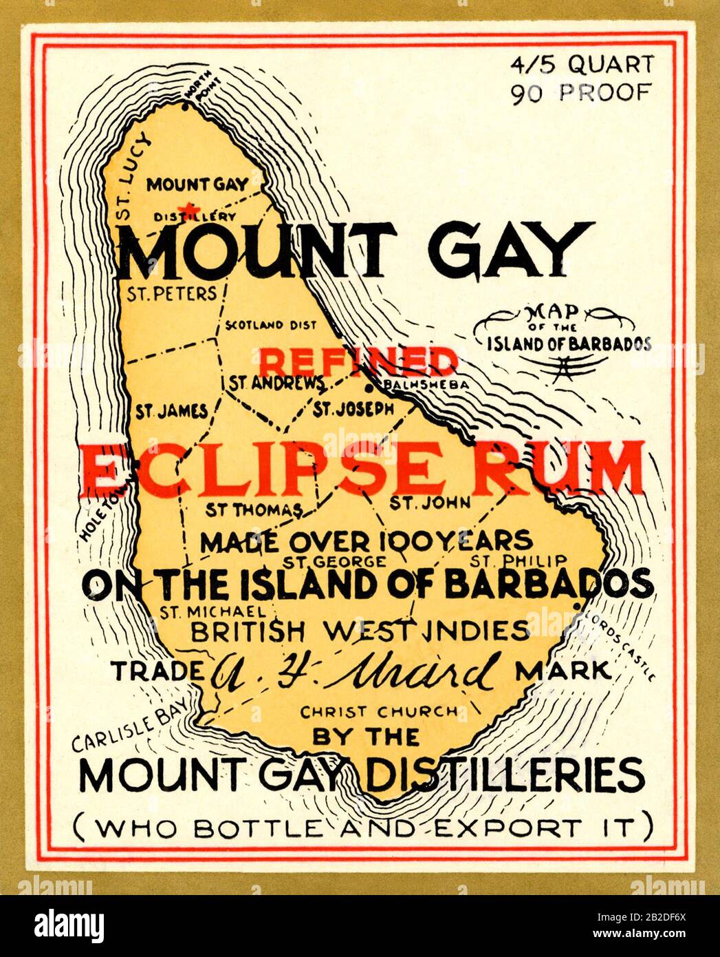 Mount Gay Eclipse Rum Stock Photo - Alamy