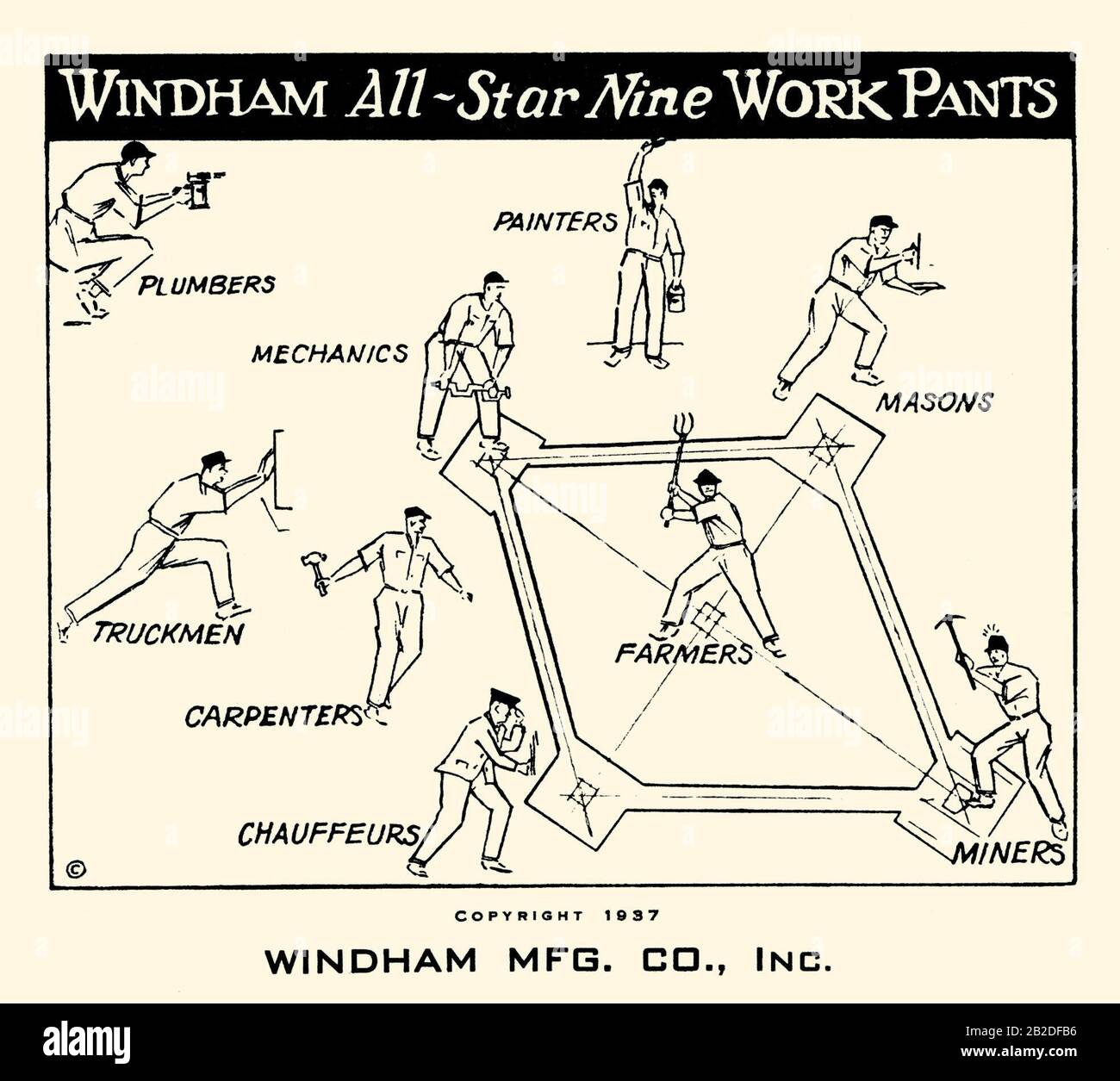 Windham All-Star Nine Work Pants Stock Photo - Alamy