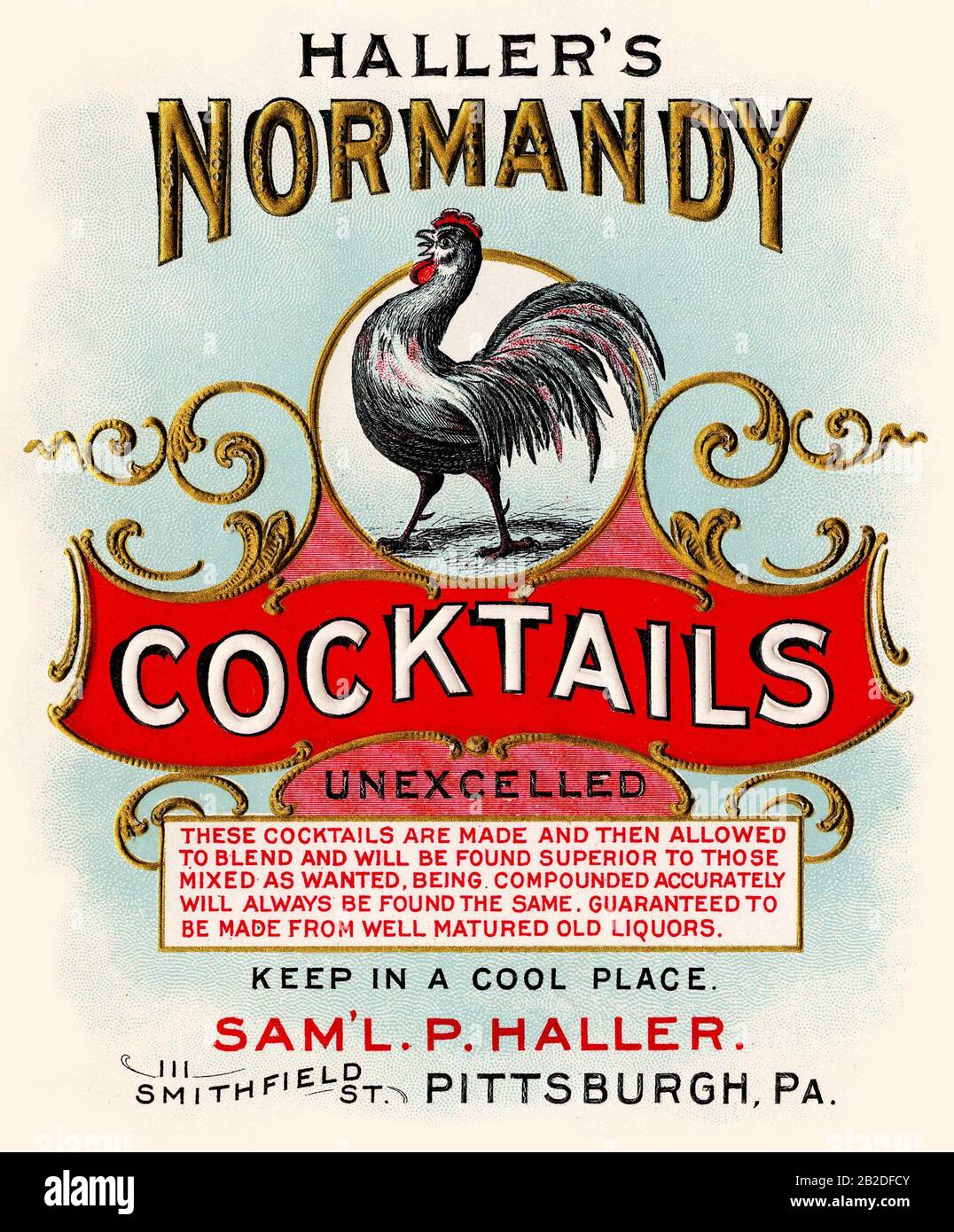 Haller's Normandy Cocktails Stock Photo - Alamy