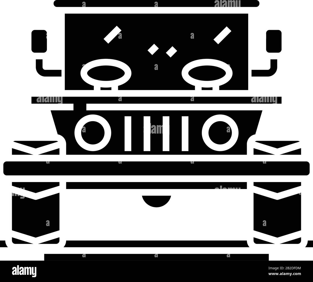 Jeep black icon, concept illustration, vector flat symbol, glyph sign ...