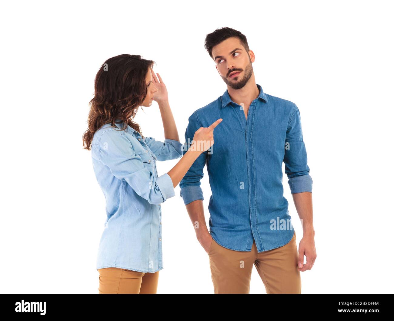 Woman guilty friend Cut Out Stock Images & Pictures - Alamy