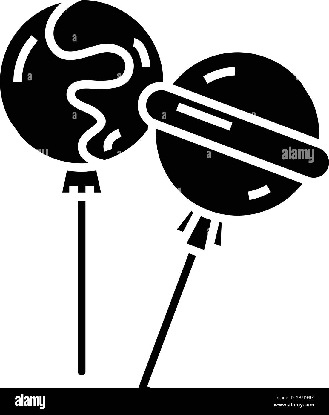 Lollipop black icon, concept illustration, vector flat symbol, glyph ...