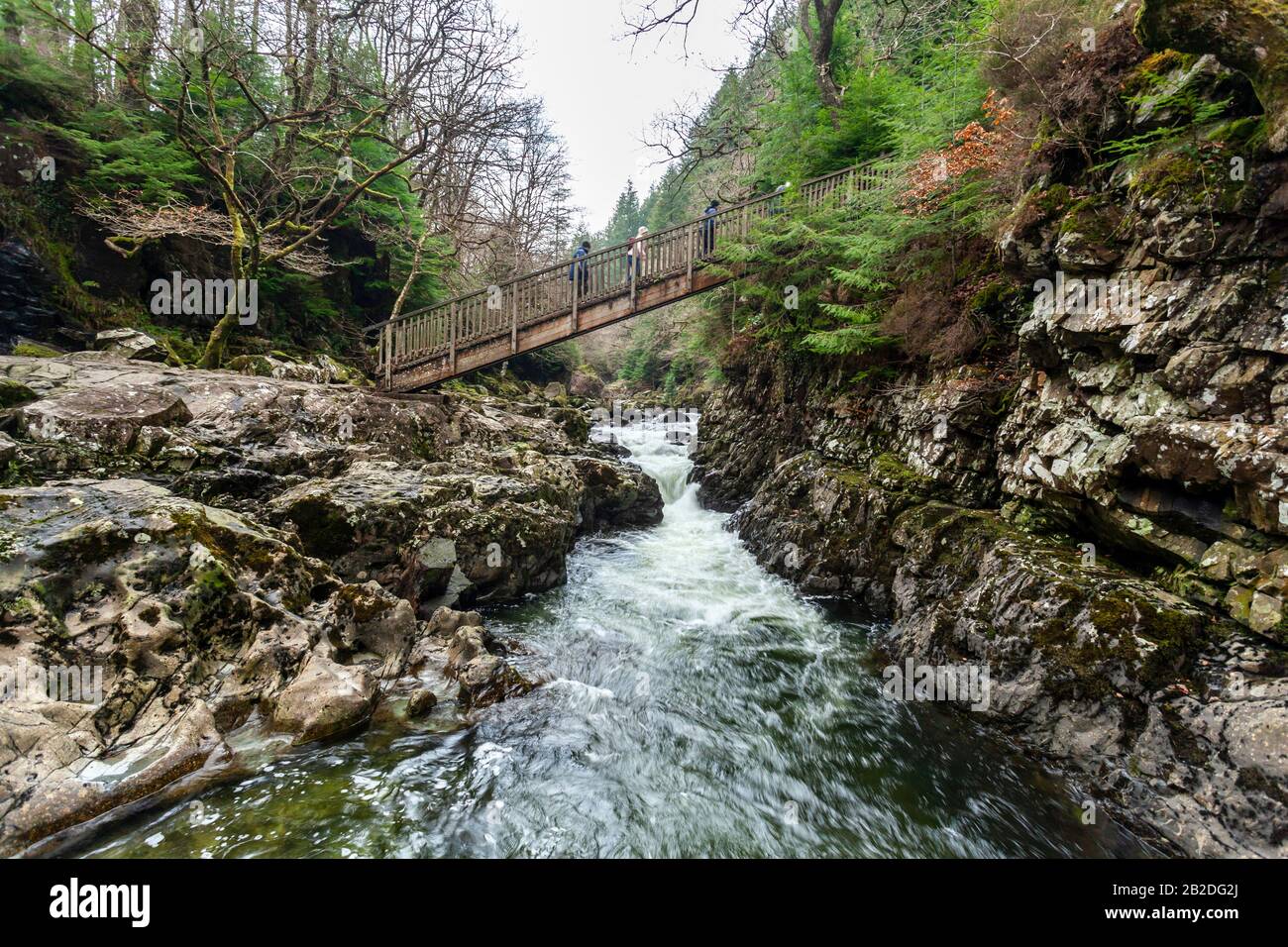 The Miners Bridge, which crosses over the Afon Llugwy near Betws Y Coed ...