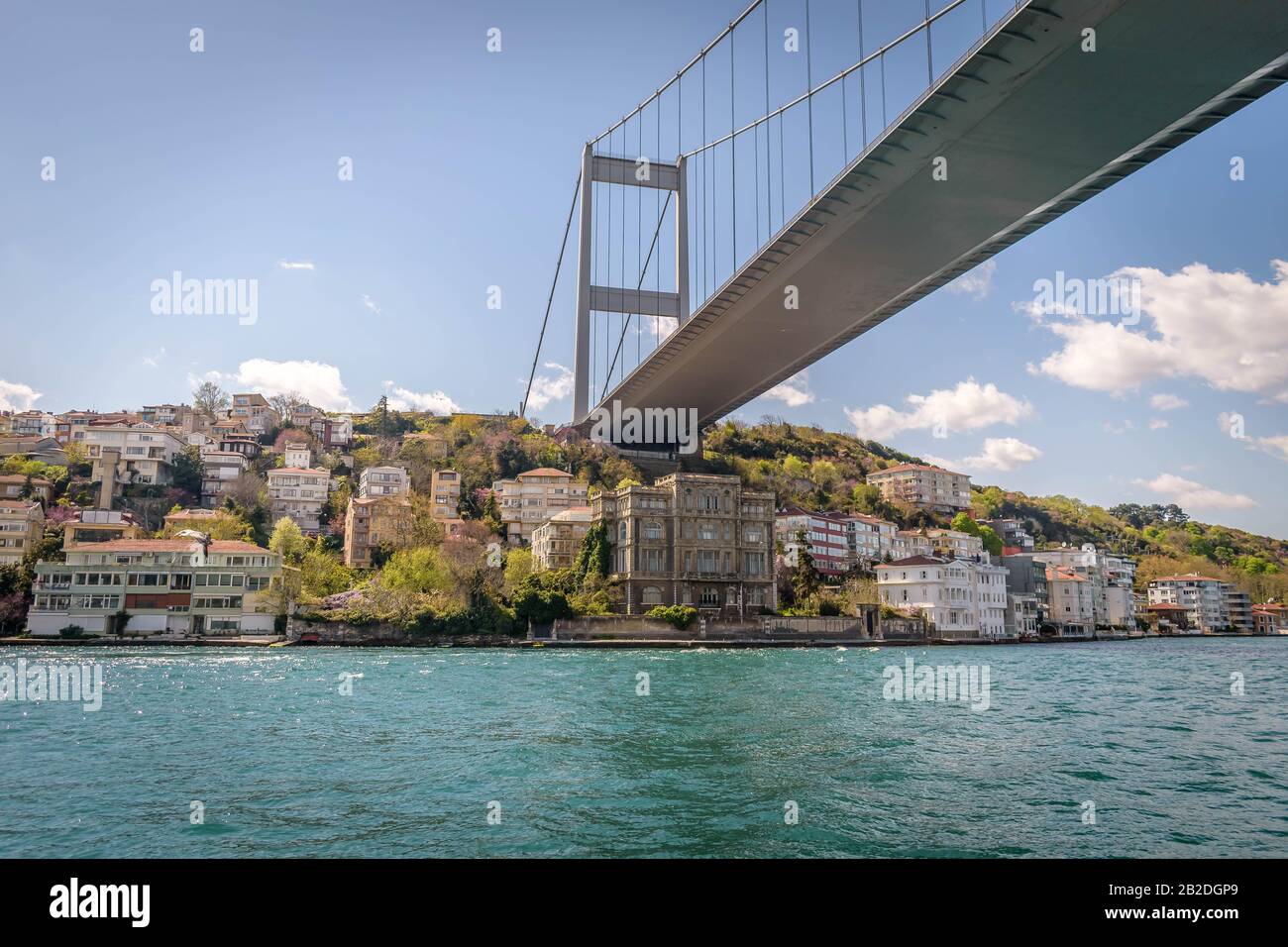 Buildings under the Golden Horn bridge Stock Photo - Alamy