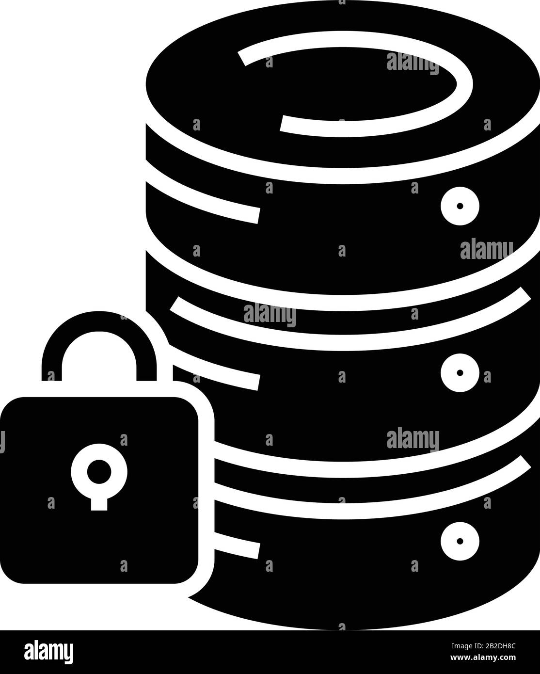 Key system black icon, concept illustration, vector flat symbol, glyph ...