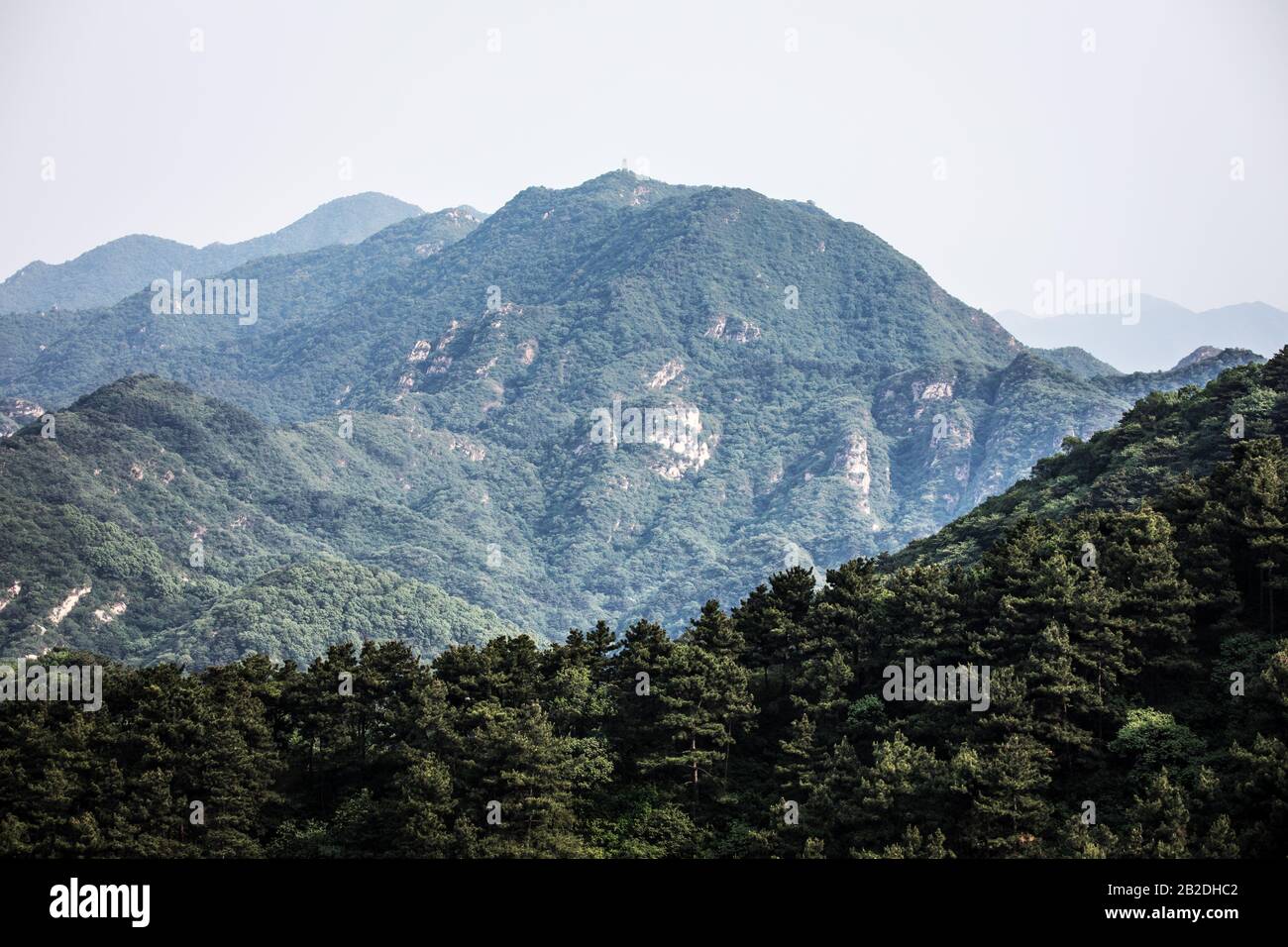 Mountain view from the Great Wall of China Stock Photo - Alamy