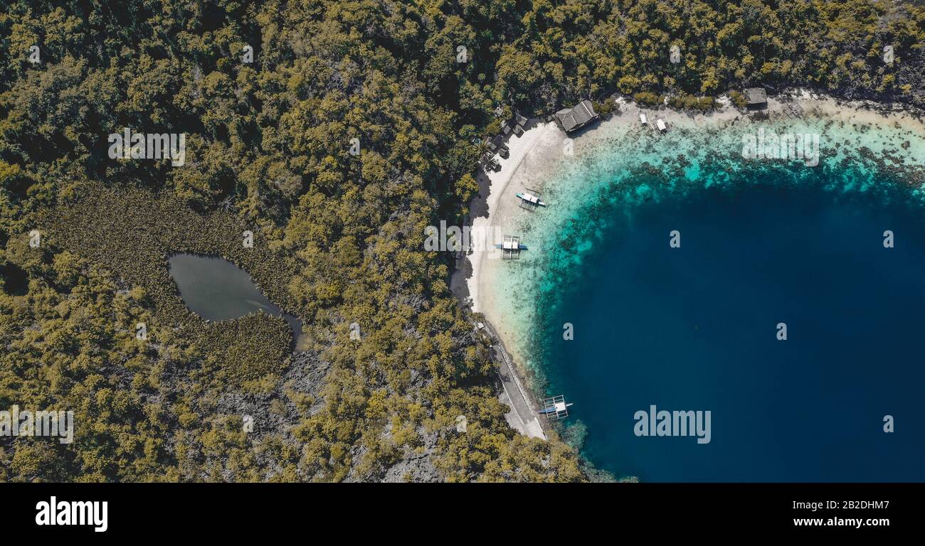 Aerial view of Coron island in Palawan, Philippines Stock Photo - Alamy