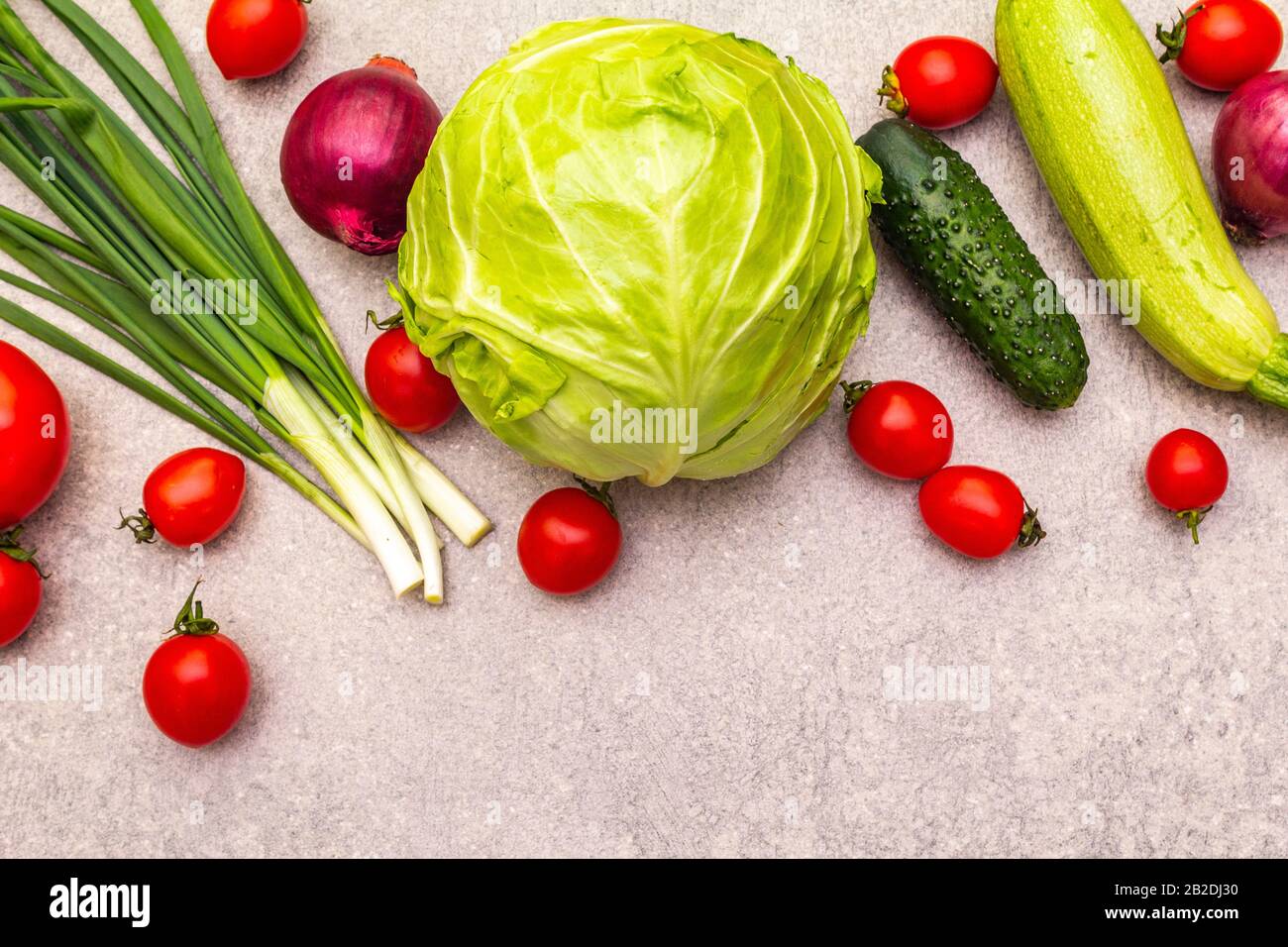 Assortment fresh organic vegetables. Food cooking stone background ...