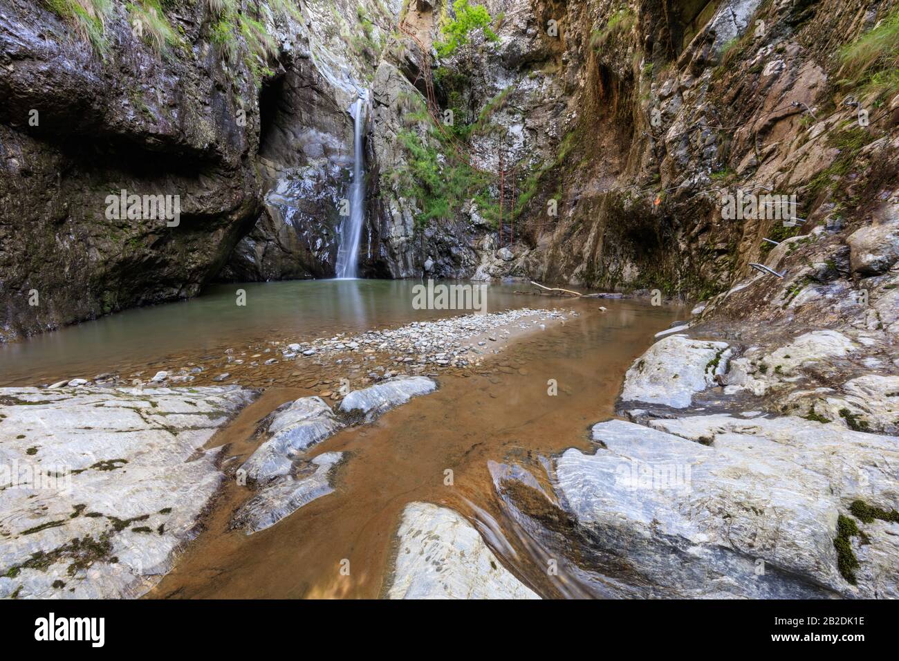 Landscape with Valea lui Stan canyon and river in Romania Stock Photo ...