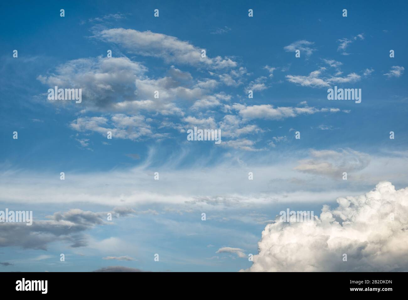Blue sky with white clouds Background, Blue Cloudscape Stock Photo - Alamy