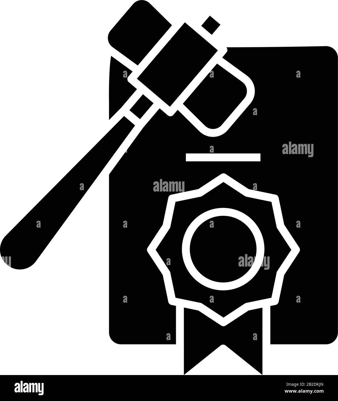 Legal documents black icon, concept illustration, vector flat symbol ...