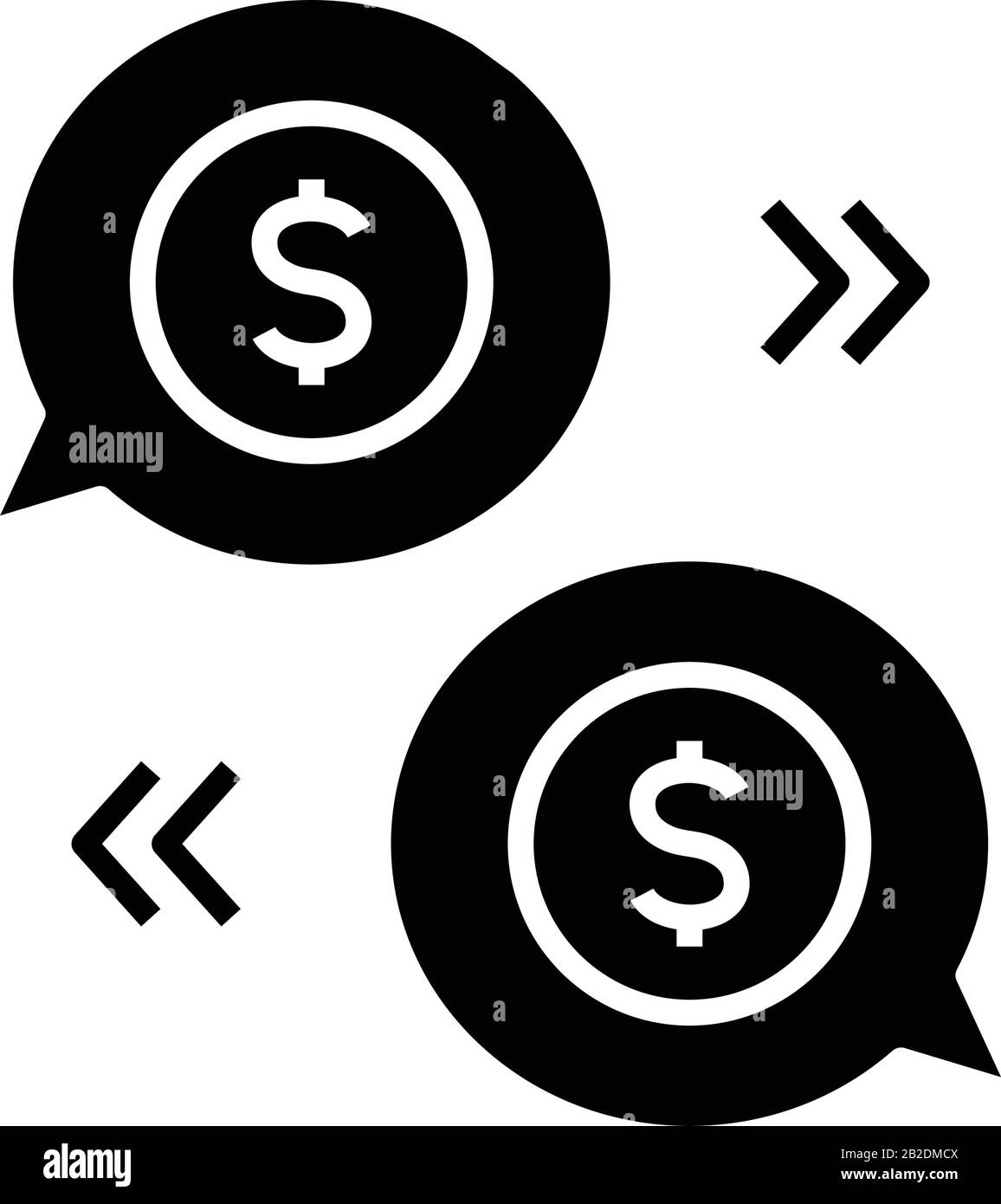 Income planning black icon, concept illustration, vector flat symbol ...