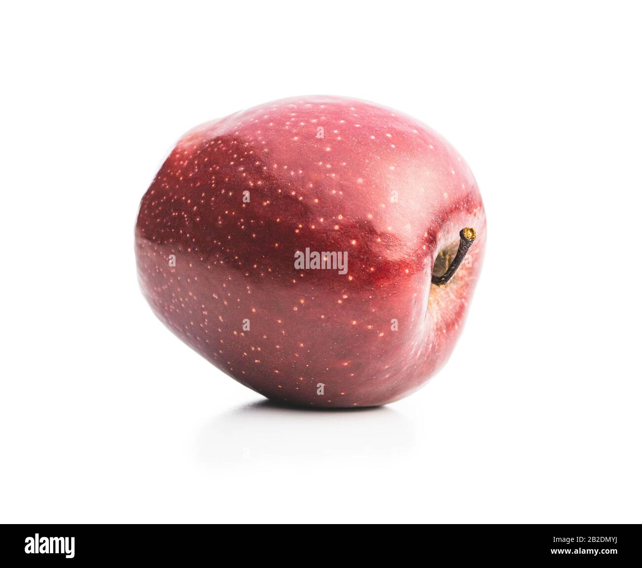 Ripe red apple isolated on white background Stock Photo - Alamy