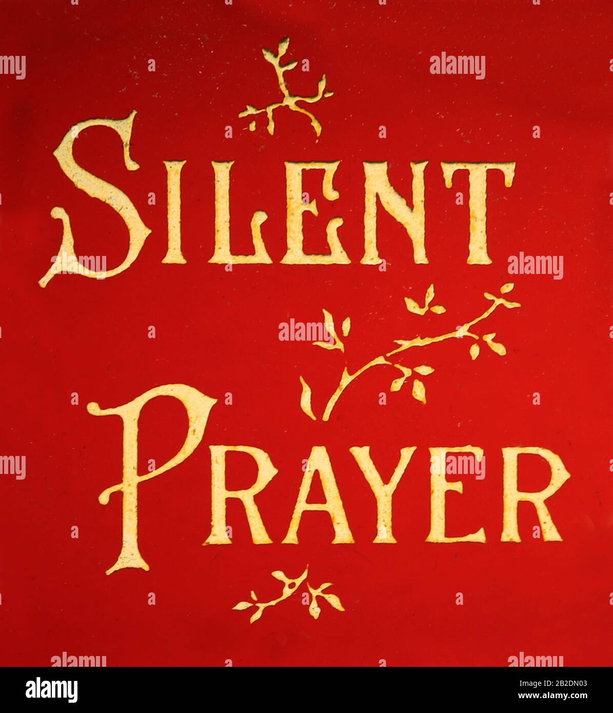 Silent Prayer magic lantern slide, Victorian period Stock Photo - Alamy