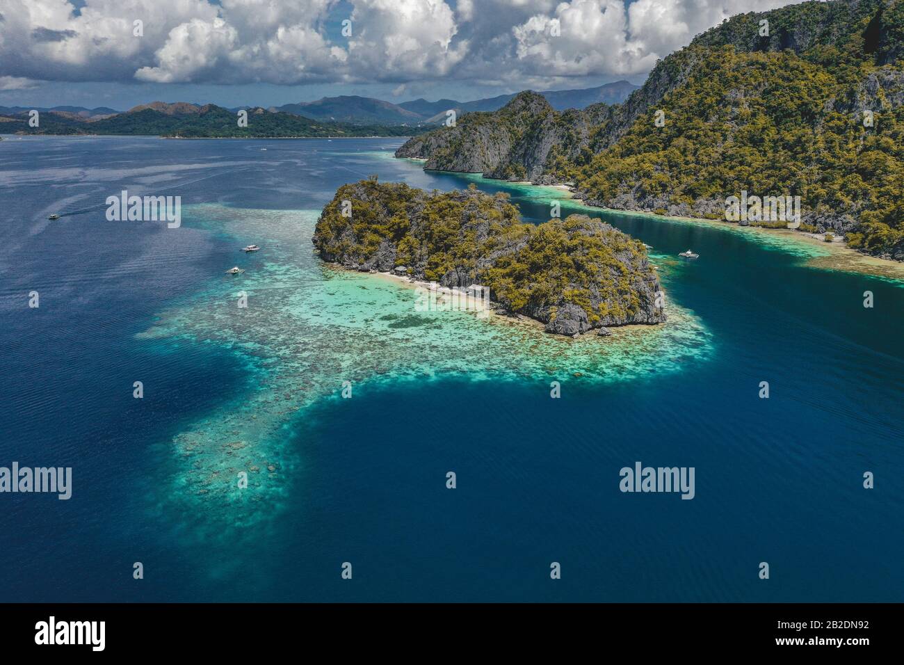 Aerial view of Coron island in Palawan, Philippines Stock Photo - Alamy