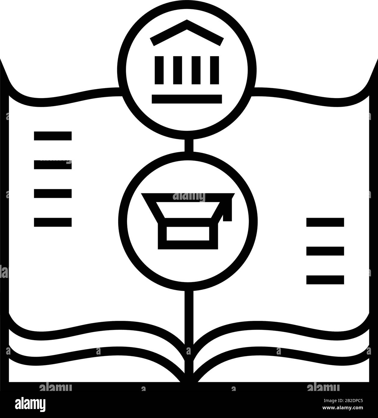 Studying line icon, concept sign, outline vector illustration, linear ...