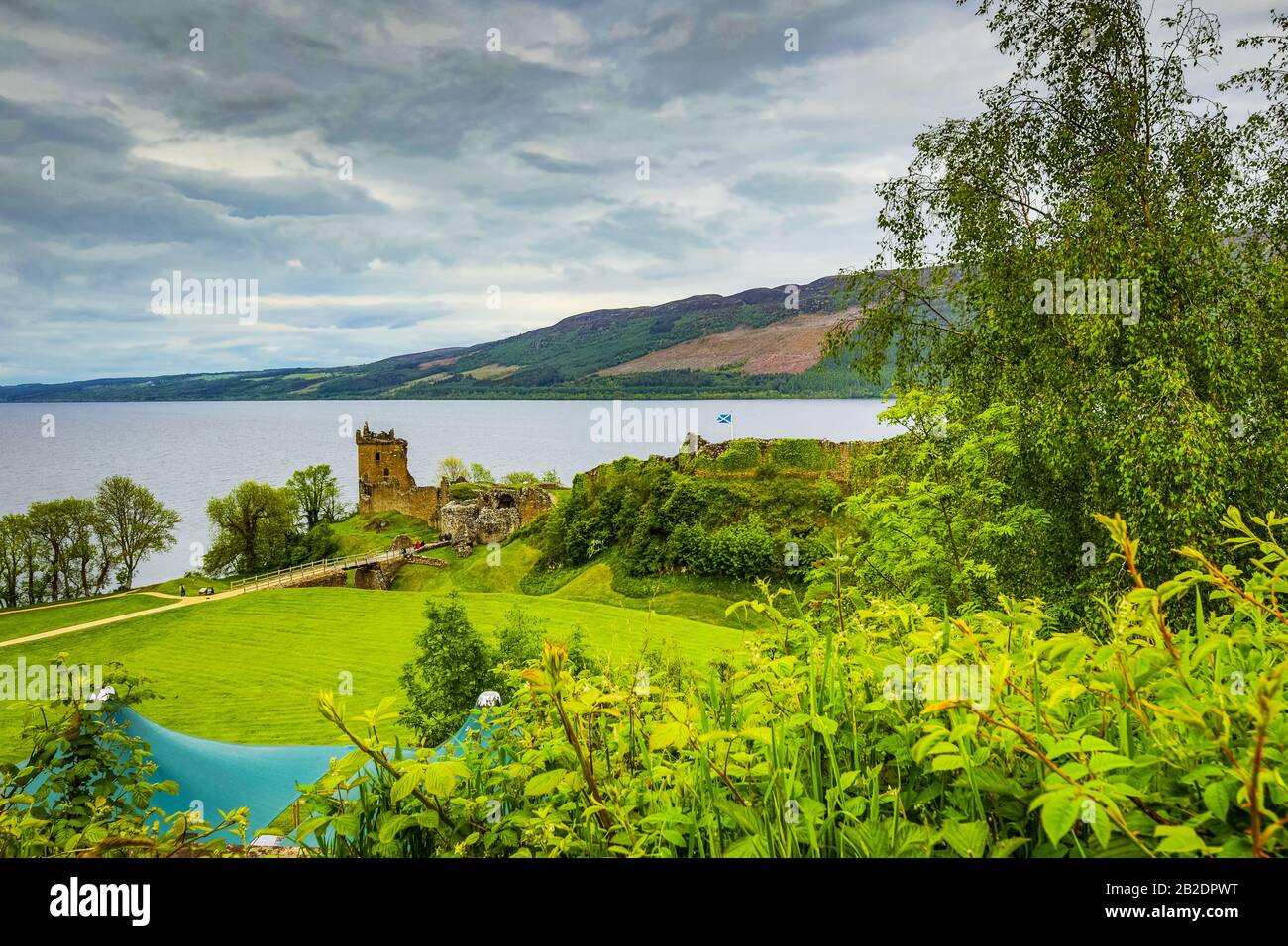 Ancient Scottish medieval buildings and beautiful landscape of ...