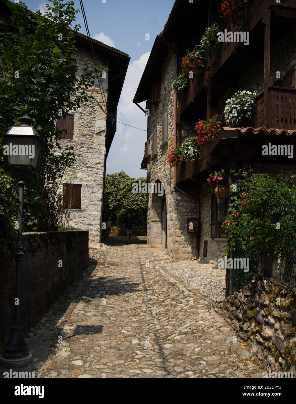 Stone houses of small italian village in lombardy Stock Photo - Alamy