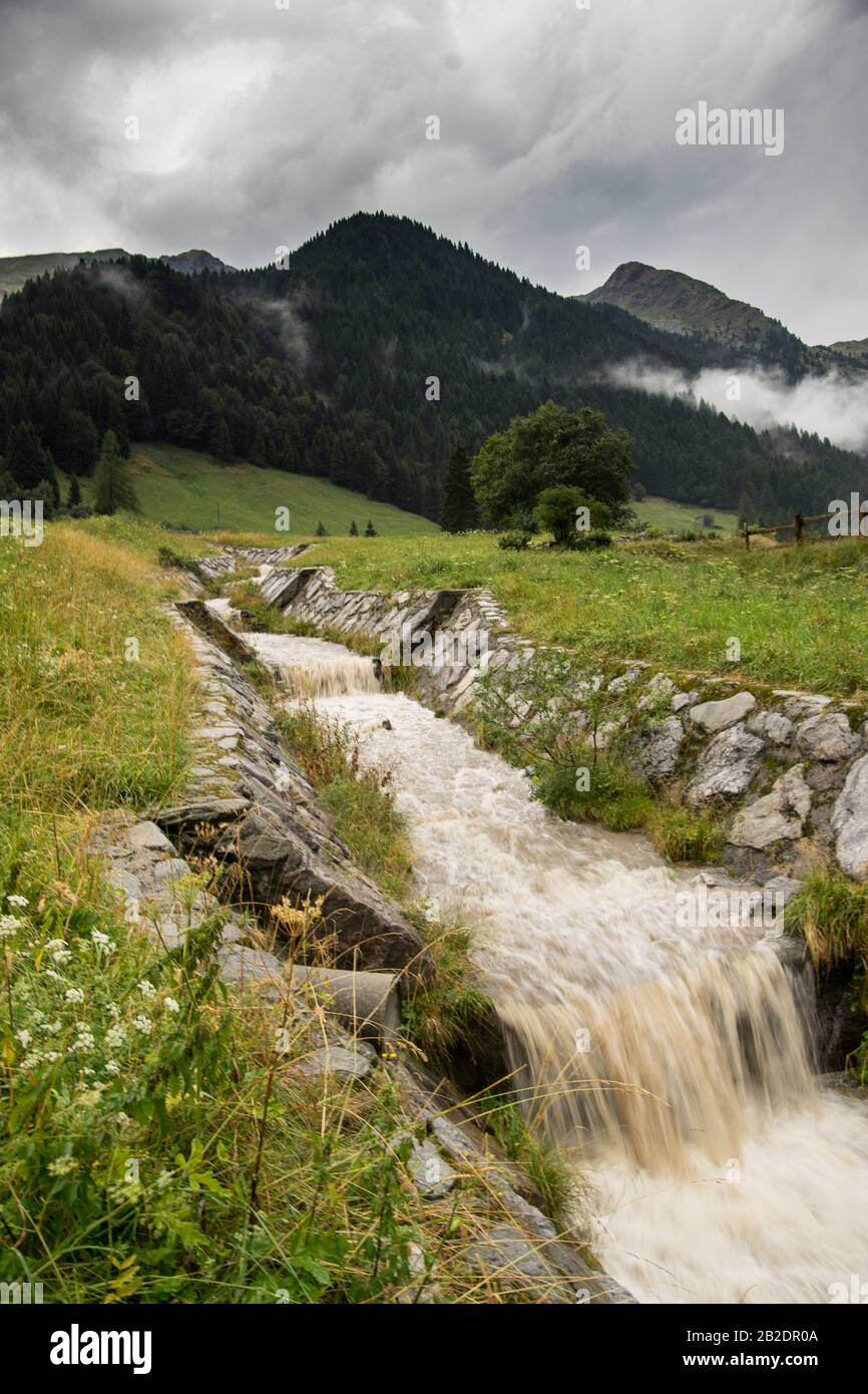 Water in alpine mountain of summer hiking travel Stock Photo - Alamy