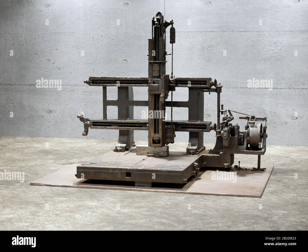 Vintage horizontal and vertical planing machine Stock Photo - Alamy