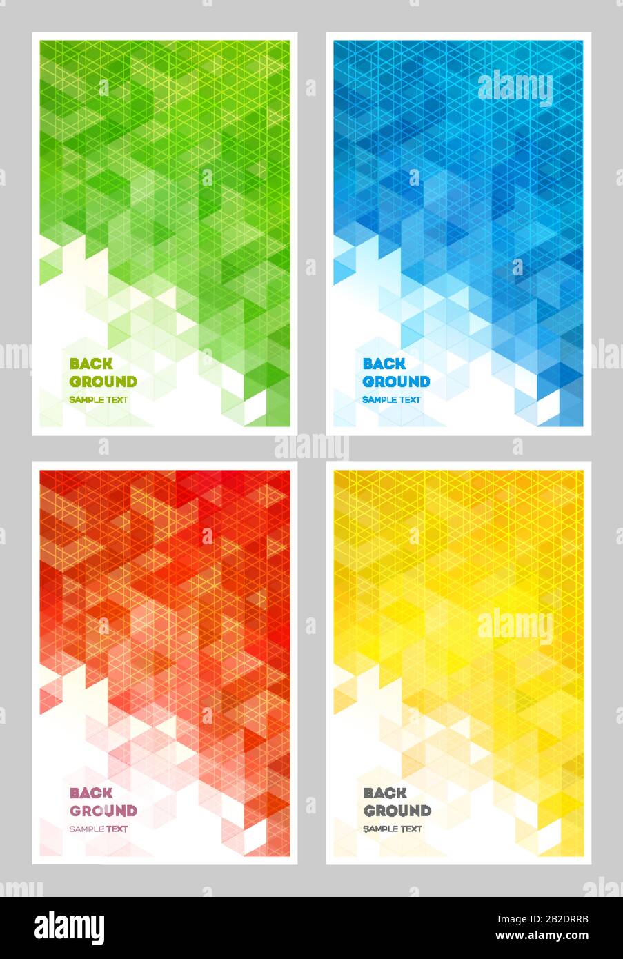 Set of Abstract geometric background design template. Vector Stock ...