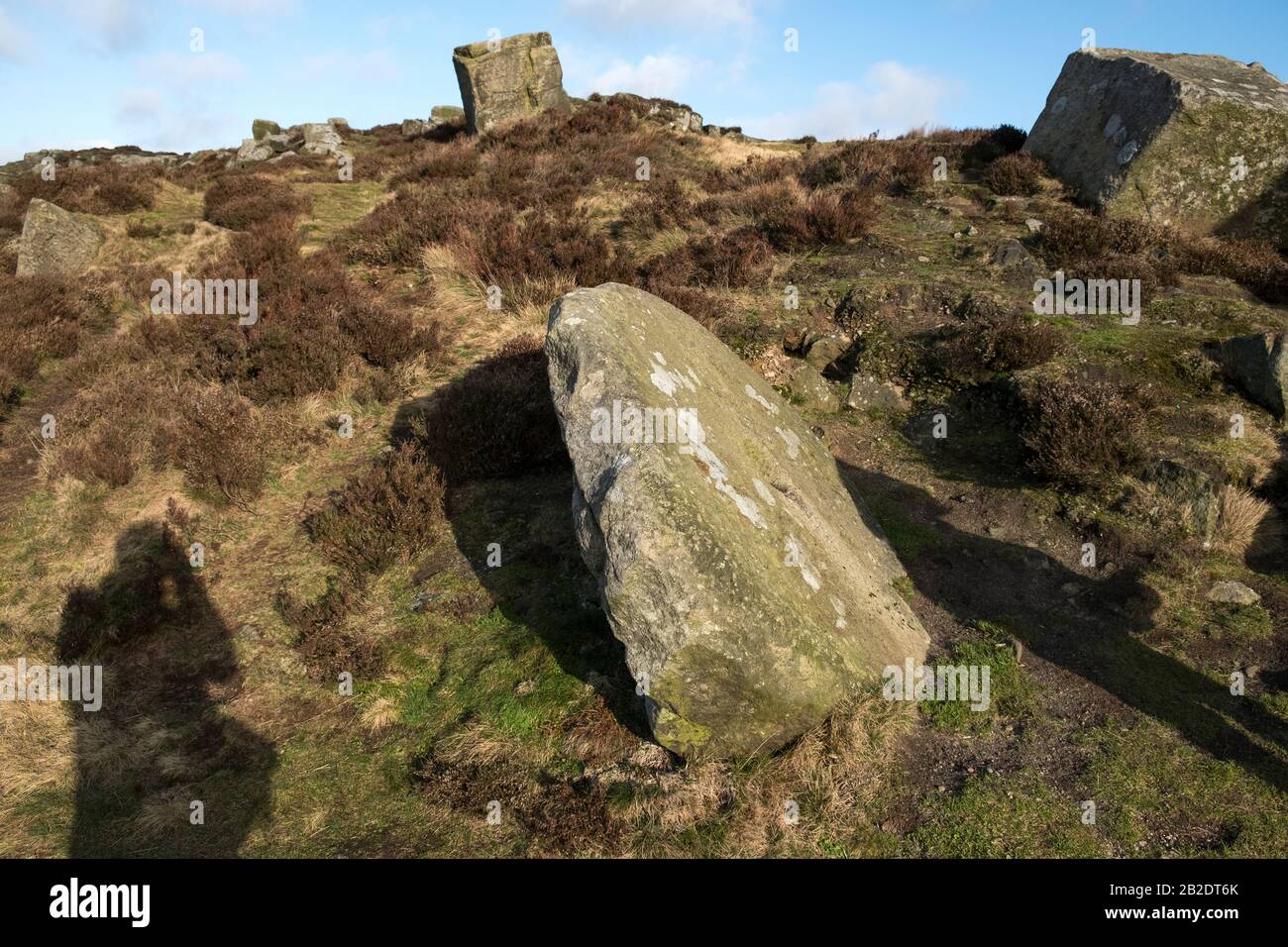 Abandoned quarry rocks in the Derbyshire Peak District Stock Photo - Alamy