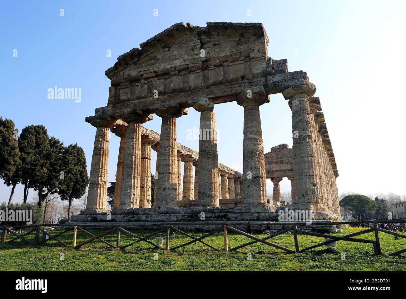 The temple of Athena ( so called temple of Ceres). C. 500 BC. Doric ...