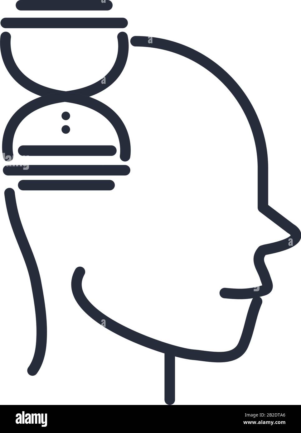 alzheimers disease neurological brain confusion time vector ...