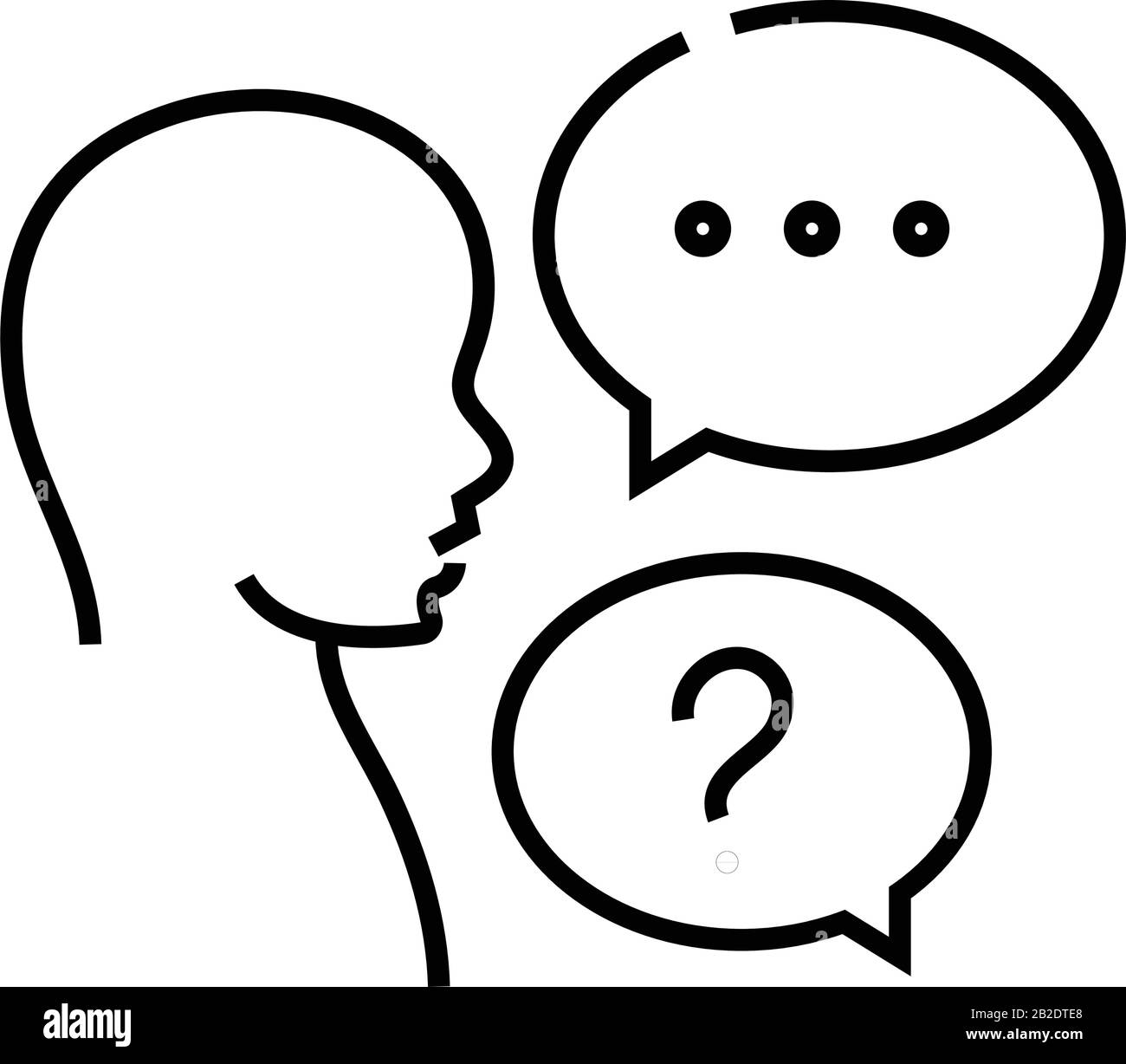 Speaking line icon, concept sign, outline vector illustration, linear ...