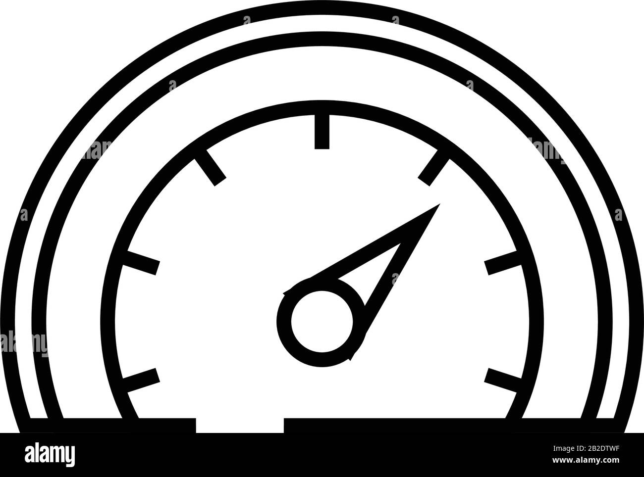 Speed counter line icon, concept sign, outline vector illustration ...